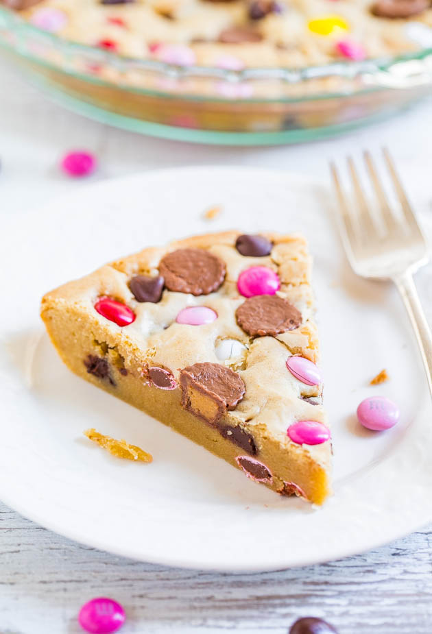 Loaded Soft and Chewy M&M Cookie Pie – Eat More Chocolate Eat More ...